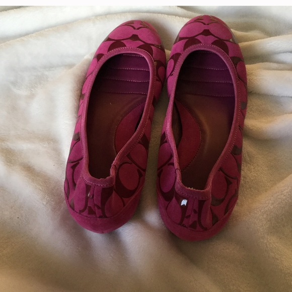 Coach | Shoes | Fuschia Super Comfy Coach Flats | Poshmark